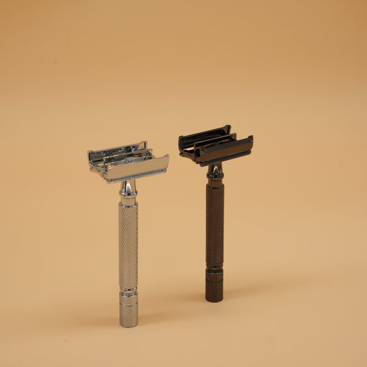 Stainless Steel Butterfly Opening Safety Razor - Color Fans